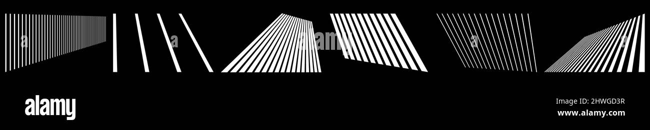 3D lines in perspective, Angled, slanting, oblique and diagonal lines ...