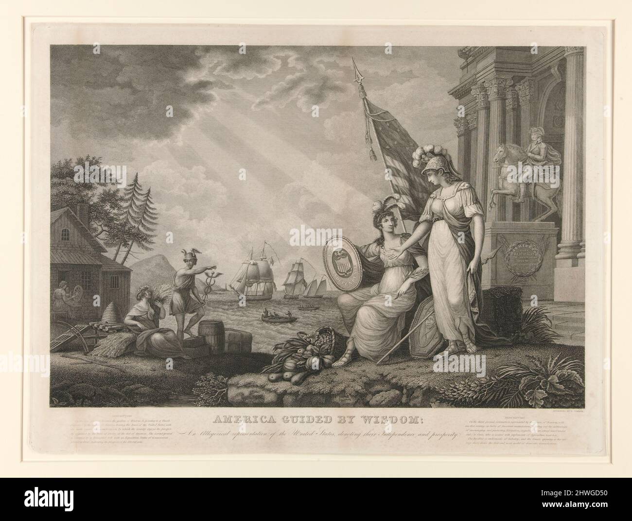 America Guided by Wisdom: An Allegorical Representation of the United ...