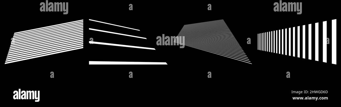 3D lines in perspective, Angled, slanting, oblique and diagonal lines ...