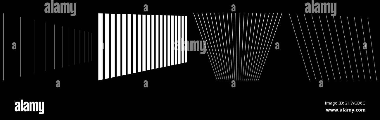 3D lines in perspective, Angled, slanting, oblique and diagonal lines ...
