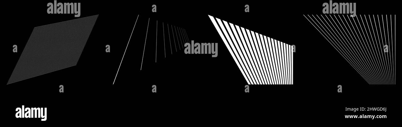 3D lines in perspective, Angled, slanting, oblique and diagonal lines ...