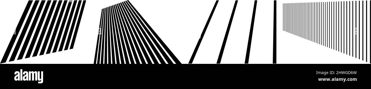 3D lines in perspective, Angled, slanting, oblique and diagonal lines ...