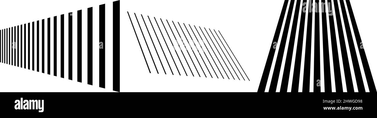 3D lines in perspective, Angled, slanting, oblique and diagonal lines ...
