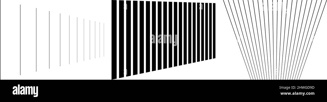 3D lines in perspective, Angled, slanting, oblique and diagonal lines ...
