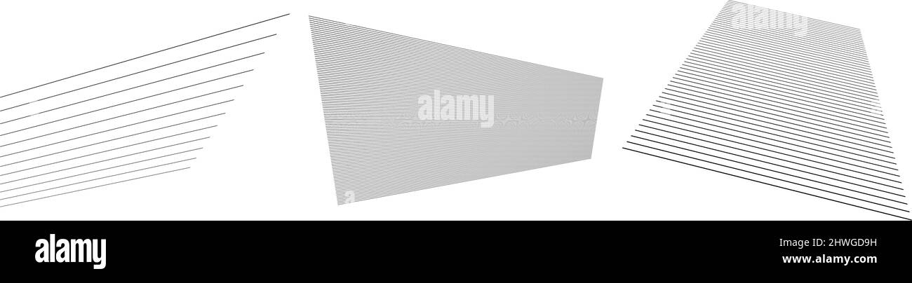 3D lines in perspective, Angled, slanting, oblique and diagonal lines ...