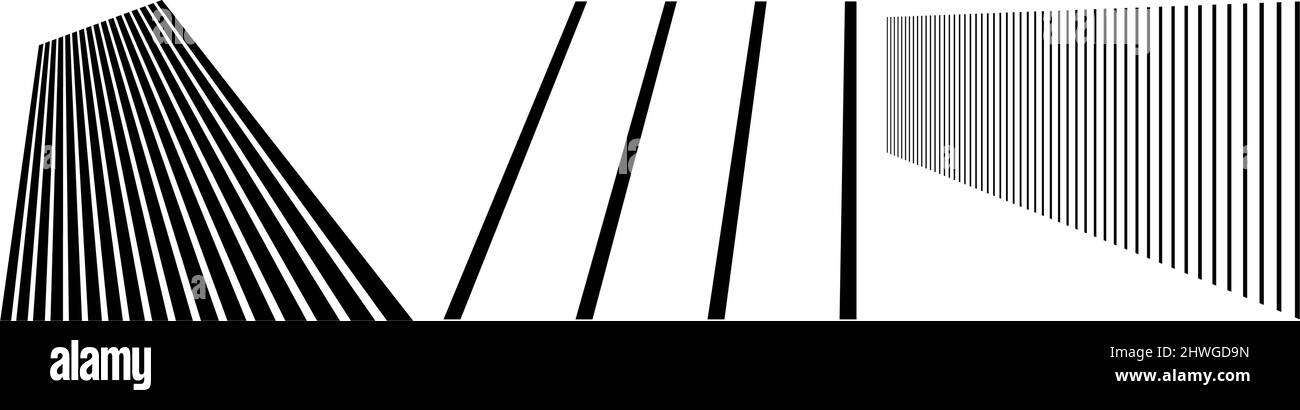 3D lines in perspective, Angled, slanting, oblique and diagonal lines ...