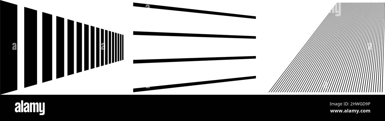 3D lines in perspective, Angled, slanting, oblique and diagonal lines ...