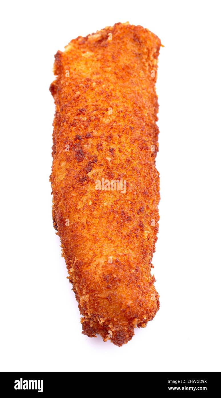 Fried Fish Isolated on a White Background Stock Photo - Alamy
