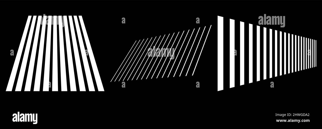 3D lines in perspective, Angled, slanting, oblique and diagonal lines ...