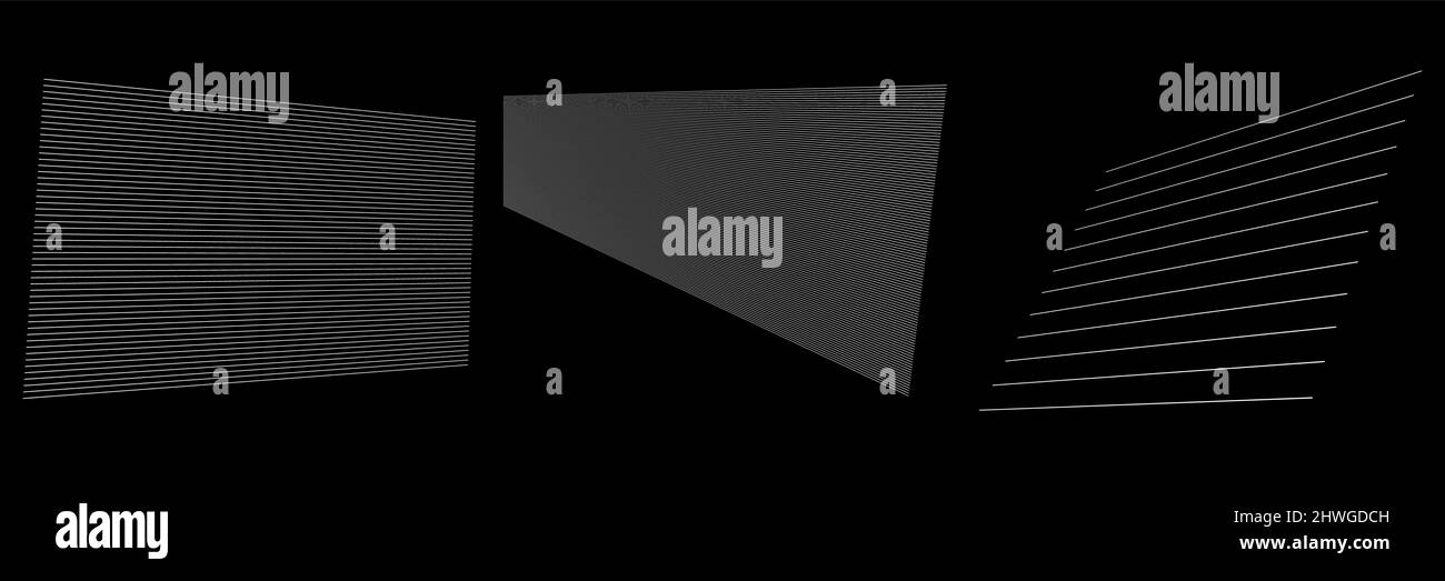 3D lines in perspective, Angled, slanting, oblique and diagonal lines ...