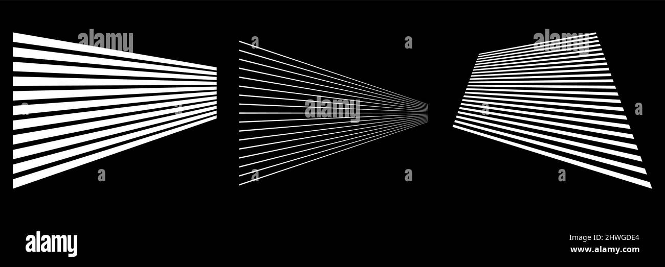 3D lines in perspective, Angled, slanting, oblique and diagonal lines ...
