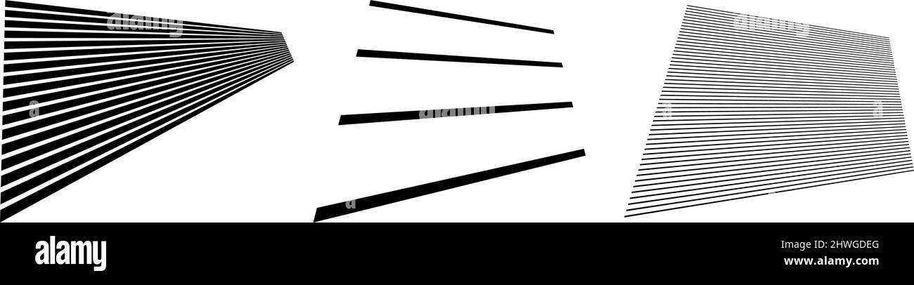 3D lines in perspective, Angled, slanting, oblique and diagonal lines ...