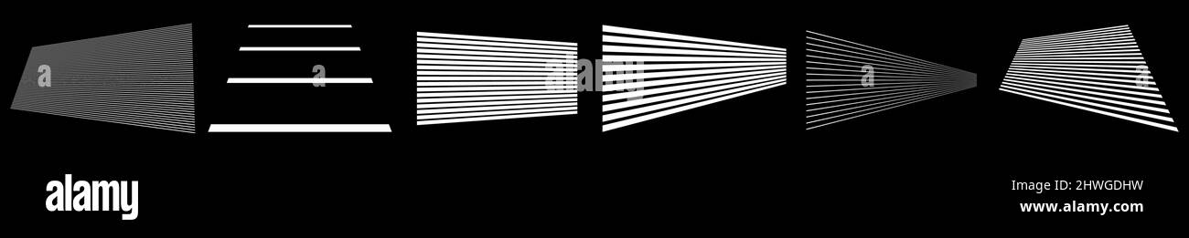 3D lines in perspective, Angled, slanting, oblique and diagonal lines ...