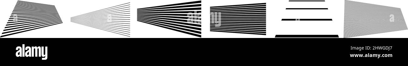 3D lines in perspective, Angled, slanting, oblique and diagonal lines ...