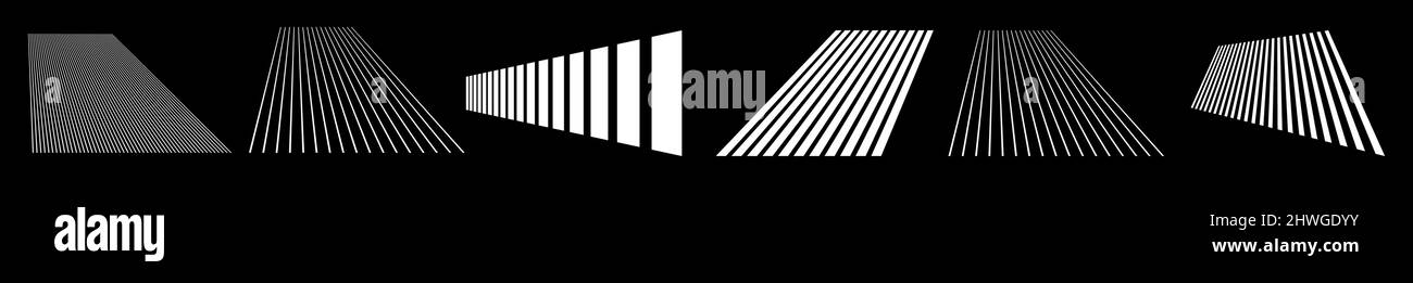 3D lines in perspective, Angled, slanting, oblique and diagonal lines ...