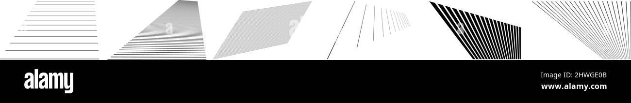 3D lines in perspective, Angled, slanting, oblique and diagonal lines ...