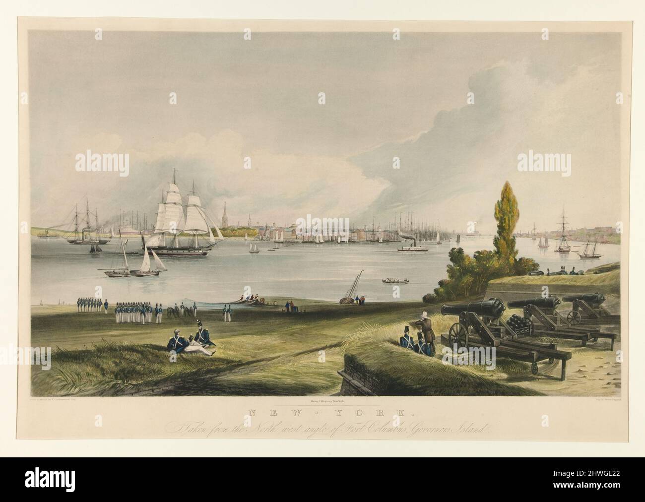 New-York, taken from the North-west angle of Fort Columbus, Governors ...