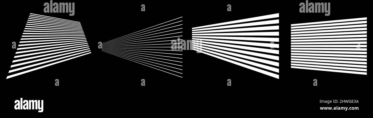 3D lines in perspective, Angled, slanting, oblique and diagonal lines ...