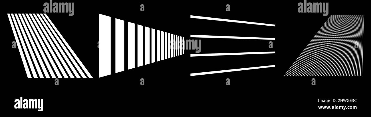 3D lines in perspective, Angled, slanting, oblique and diagonal lines ...