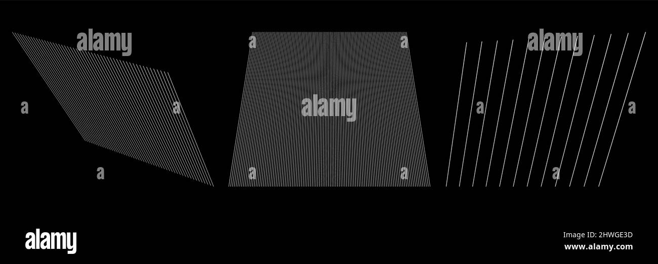 3D lines in perspective, Angled, slanting, oblique and diagonal lines ...