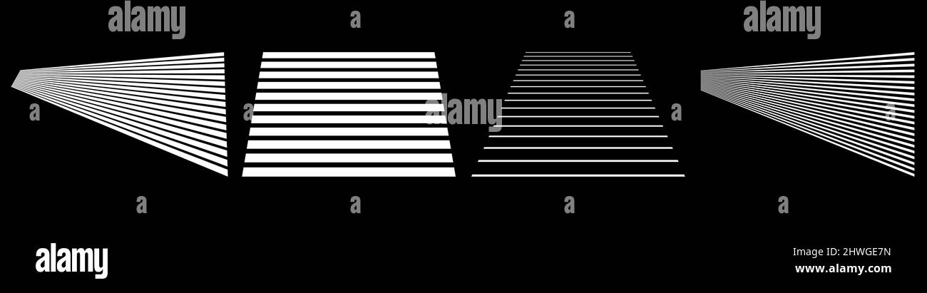 3D lines in perspective, Angled, slanting, oblique and diagonal lines ...