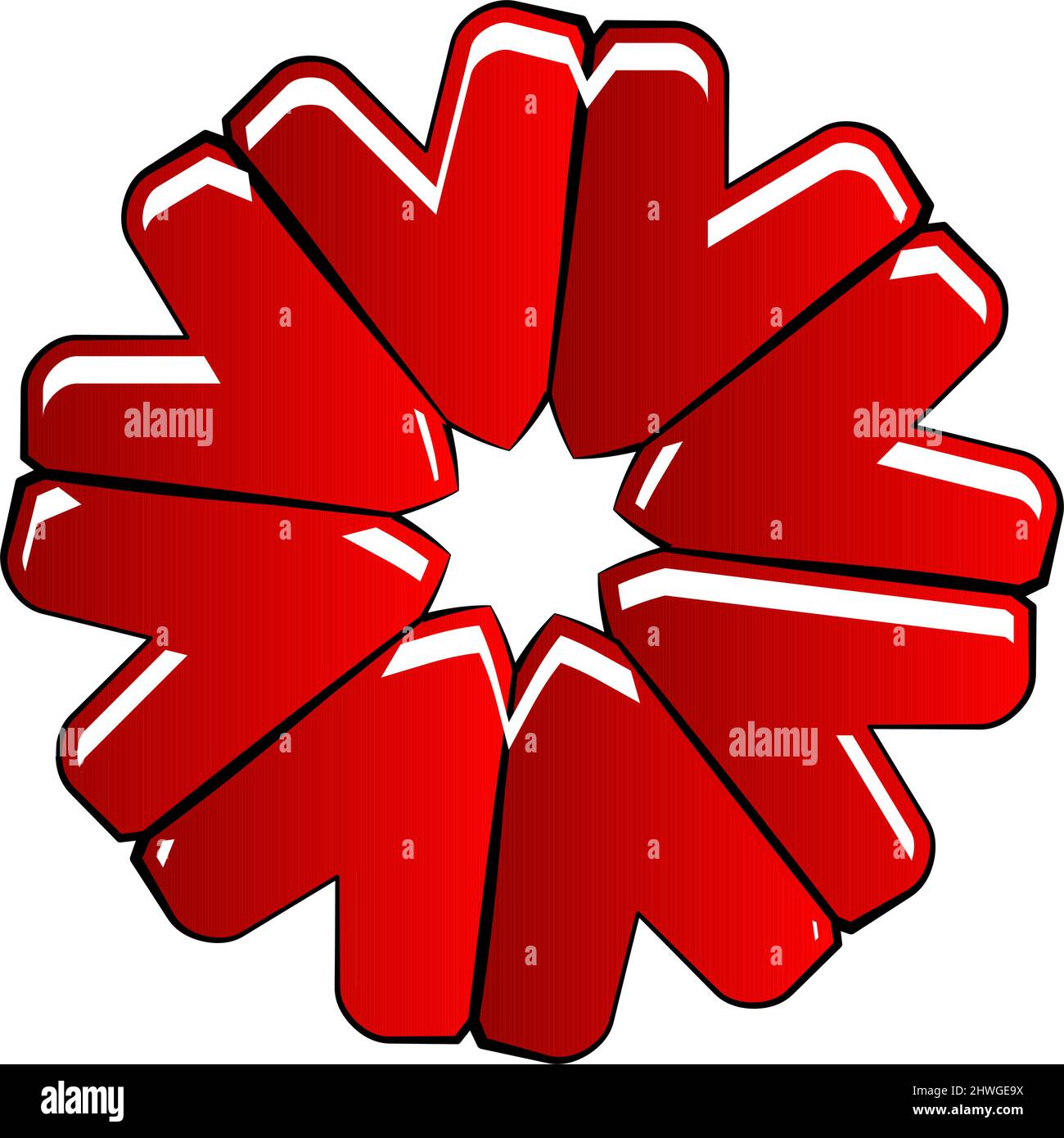 Abstract stylized geometric icon, logo, shape vector illustration ...