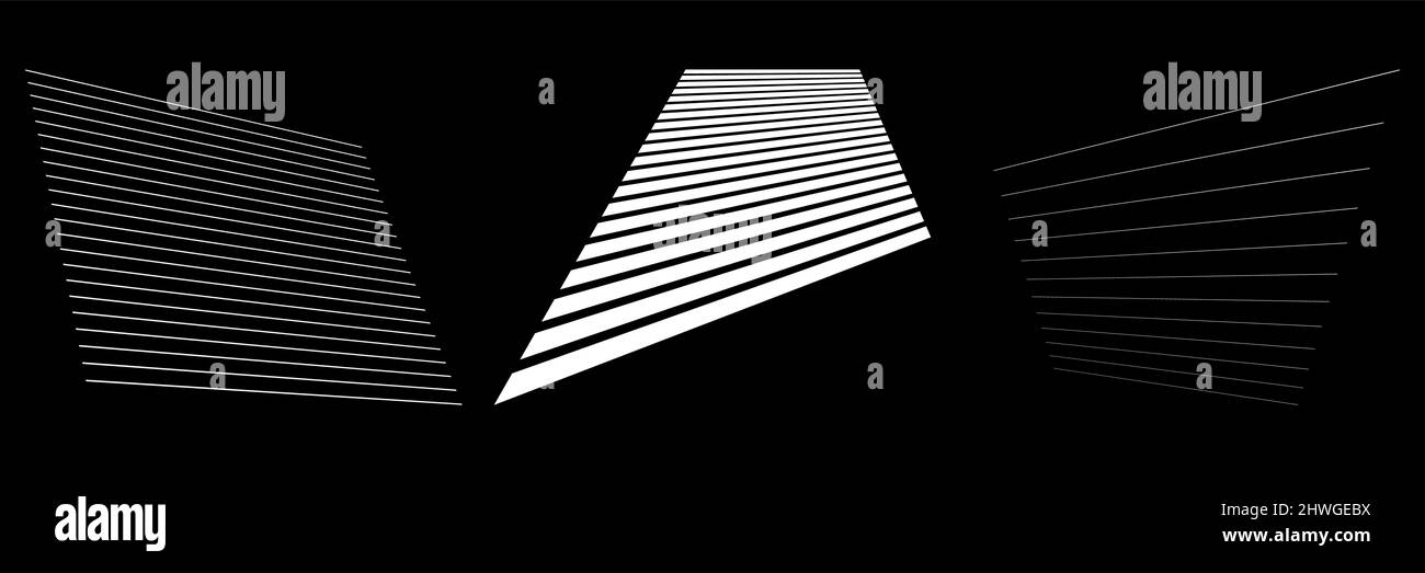 3D lines in perspective, Angled, slanting, oblique and diagonal lines ...