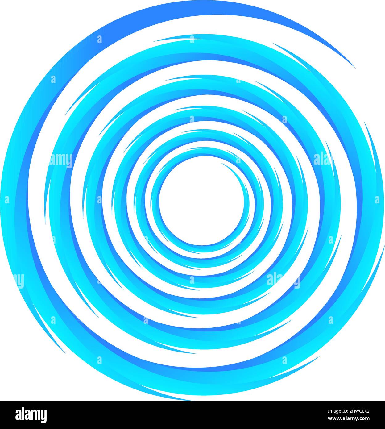 Spiral, swirl and twirl, whirl element. Whirlpool, whirlwind segmented ...