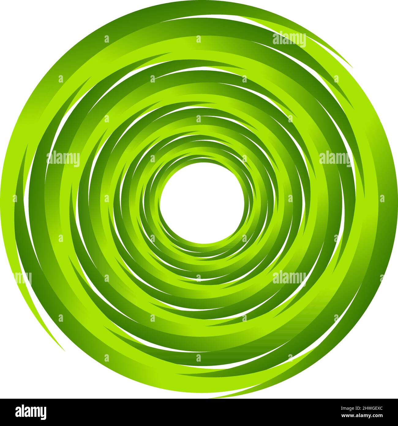Spiral, swirl and twirl, whirl element. Whirlpool, whirlwind segmented ...