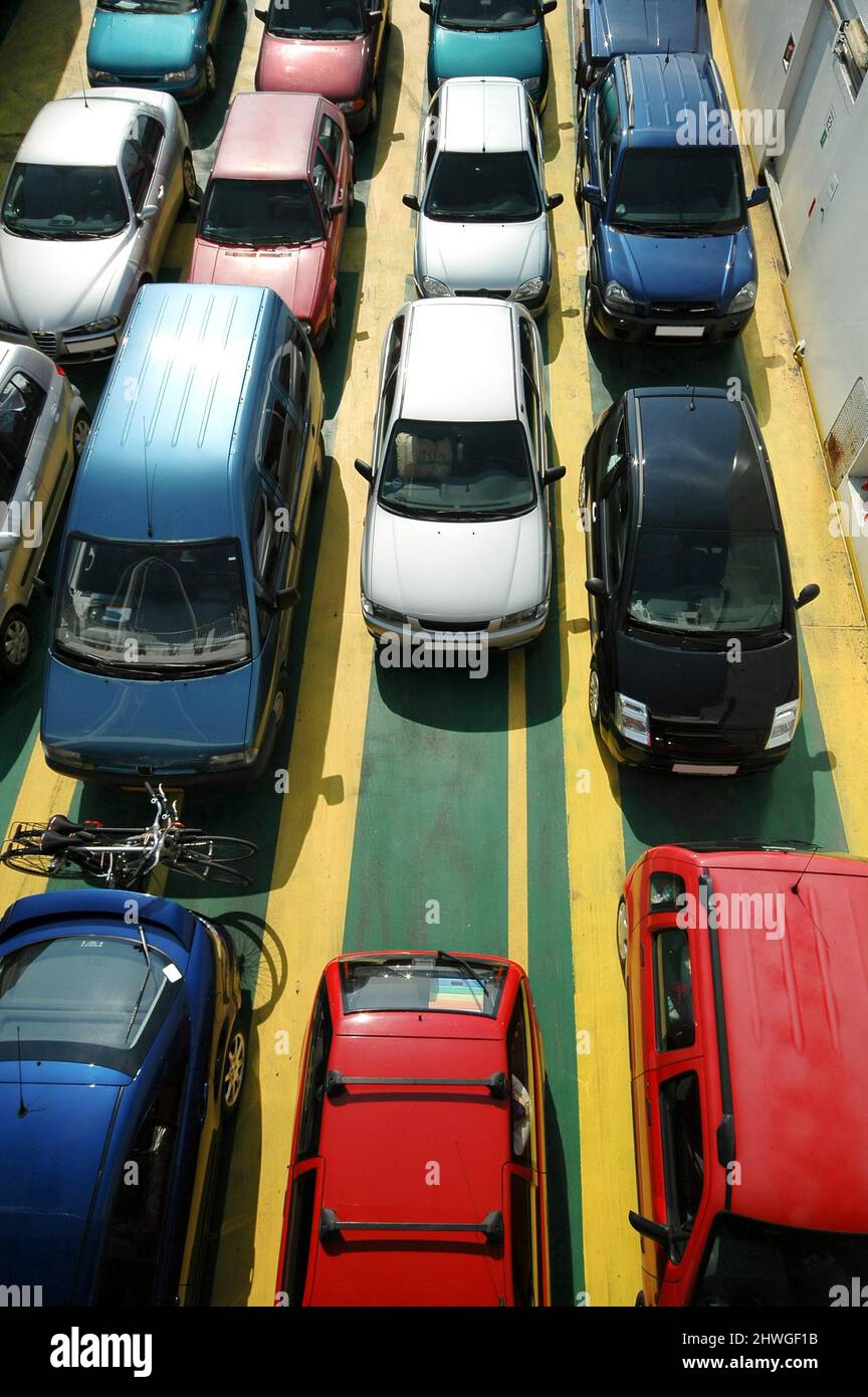 Cars seen from above Stock Photo - Alamy