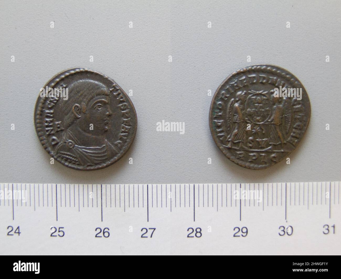 1 Nummus of Magnentius from Lugdunum. Ruler: Magnentius, Emperor of ...