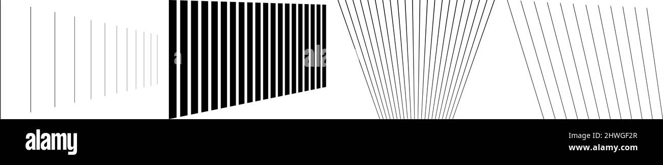 3D lines in perspective, Angled, slanting, oblique and diagonal lines ...