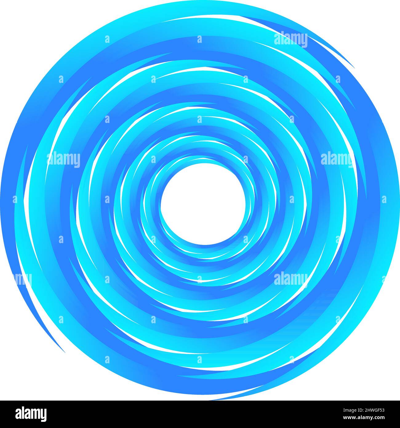 Spiral, swirl and twirl, whirl element. Whirlpool, whirlwind segmented ...