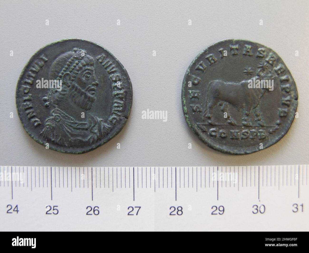 Nummus of Julian II, Caesar, Augustus from Constantinople. Ruler ...