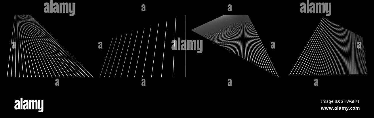 3D lines in perspective, Angled, slanting, oblique and diagonal lines ...