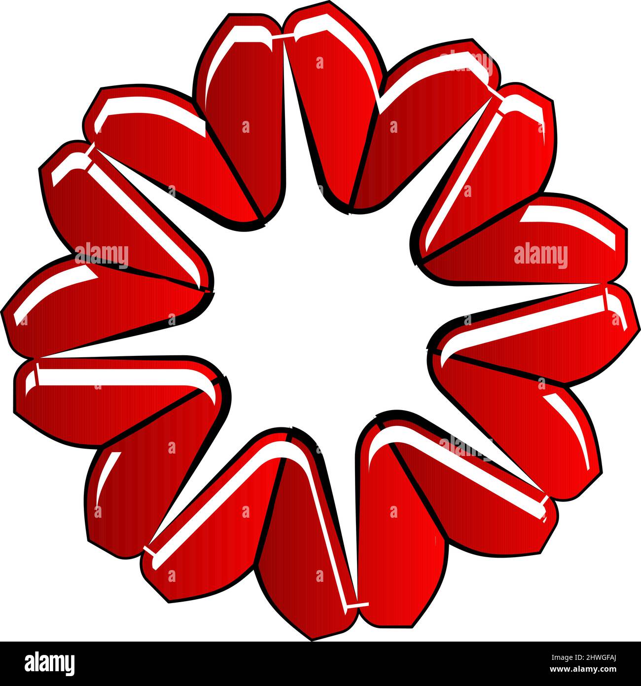 Abstract stylized geometric icon, logo, shape vector illustration ...