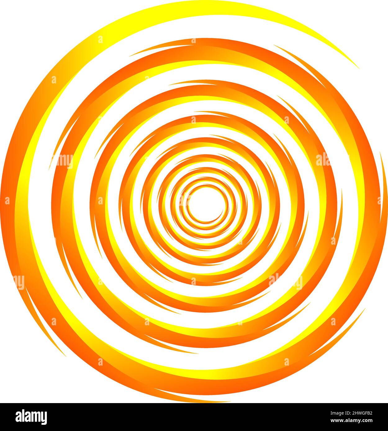 Spiral, swirl and twirl, whirl element. Whirlpool, whirlwind segmented ...