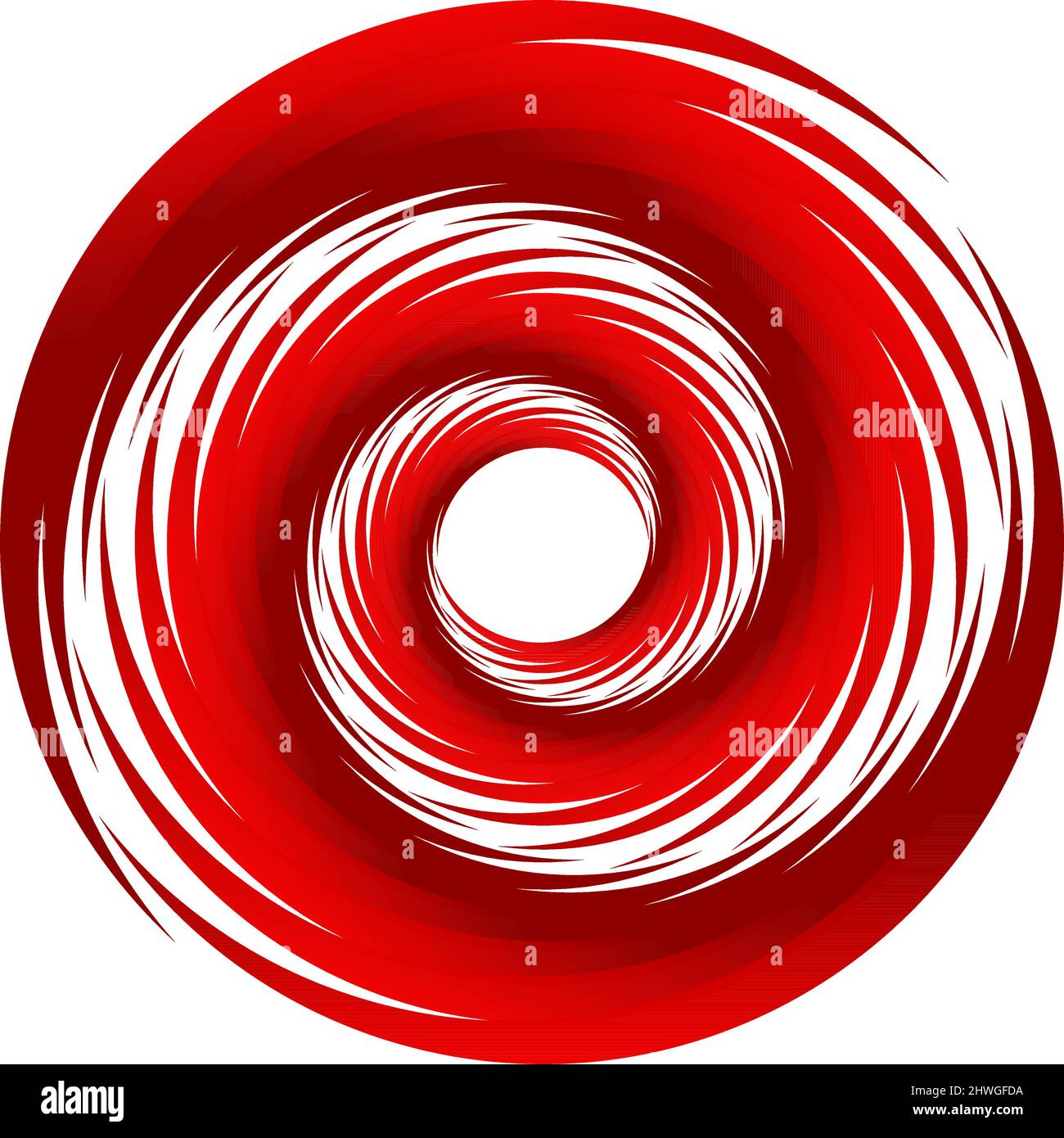 Spiral, swirl and twirl, whirl element. Whirlpool, whirlwind segmented ...