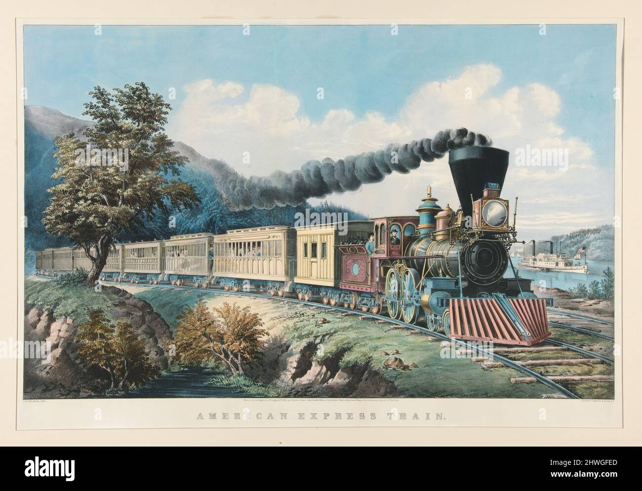 American Express Train. Artist: Currier & Ives, American, active 1834 ...