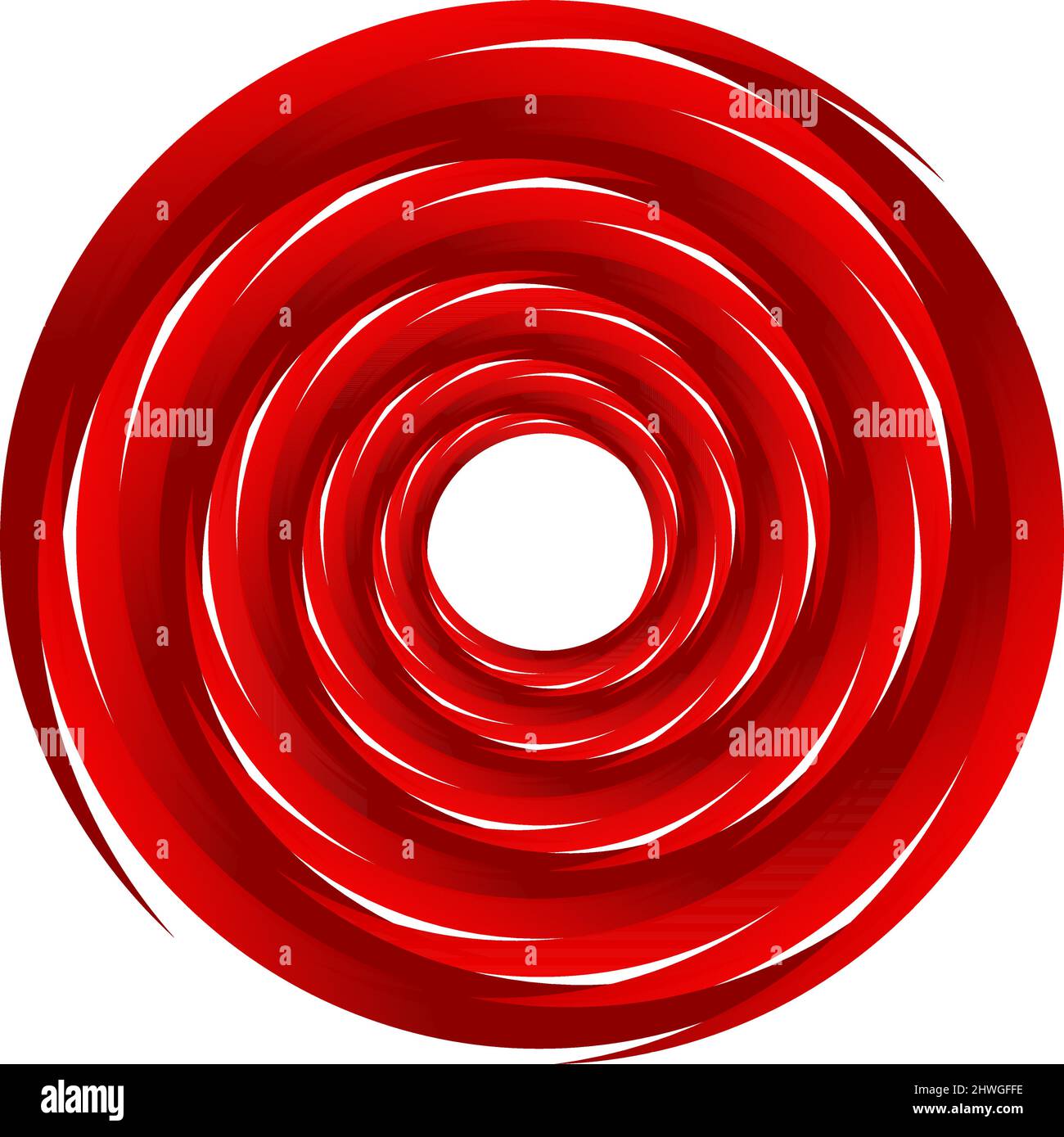 Spiral, swirl and twirl, whirl element. Whirlpool, whirlwind segmented ...