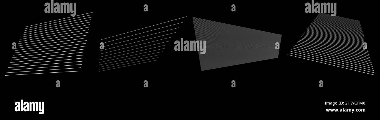 3D lines in perspective, Angled, slanting, oblique and diagonal lines ...