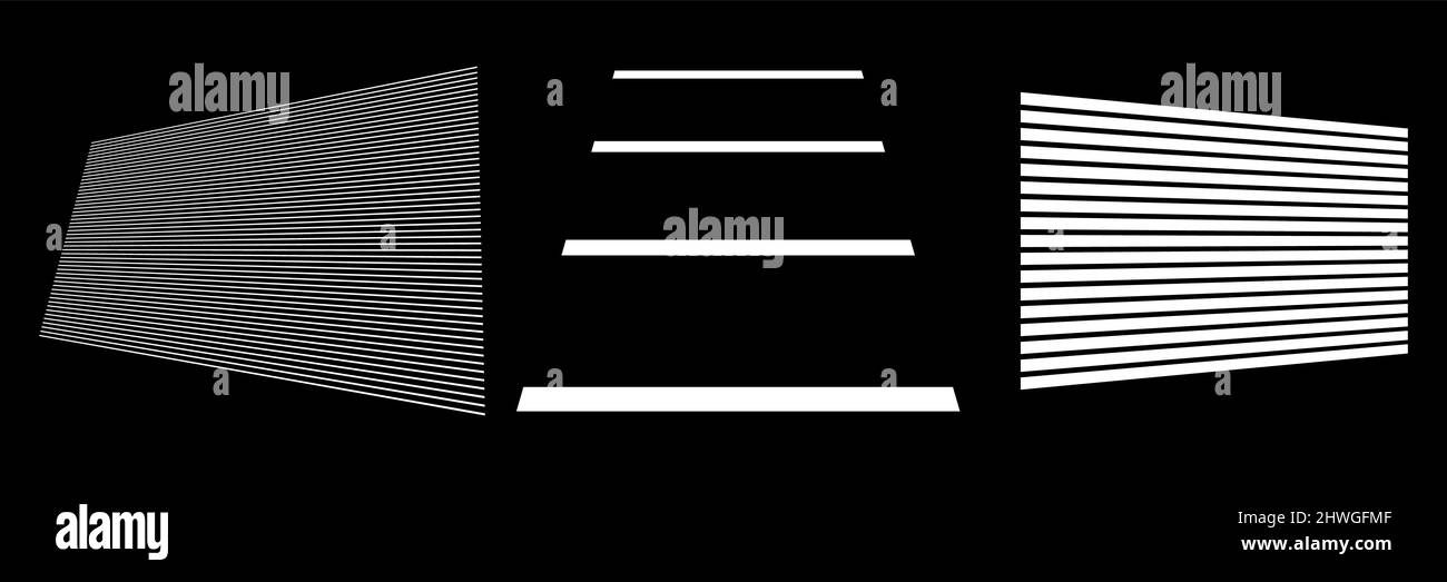 3D lines in perspective, Angled, slanting, oblique and diagonal lines ...