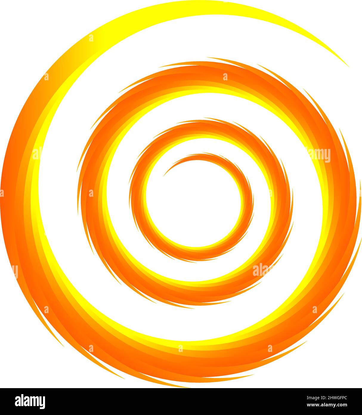 Spiral, swirl and twirl, whirl element. Whirlpool, whirlwind segmented ...