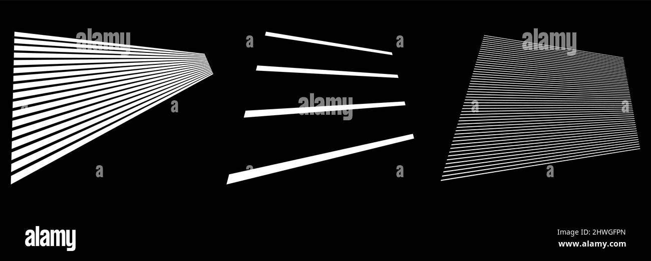 3D lines in perspective, Angled, slanting, oblique and diagonal lines ...