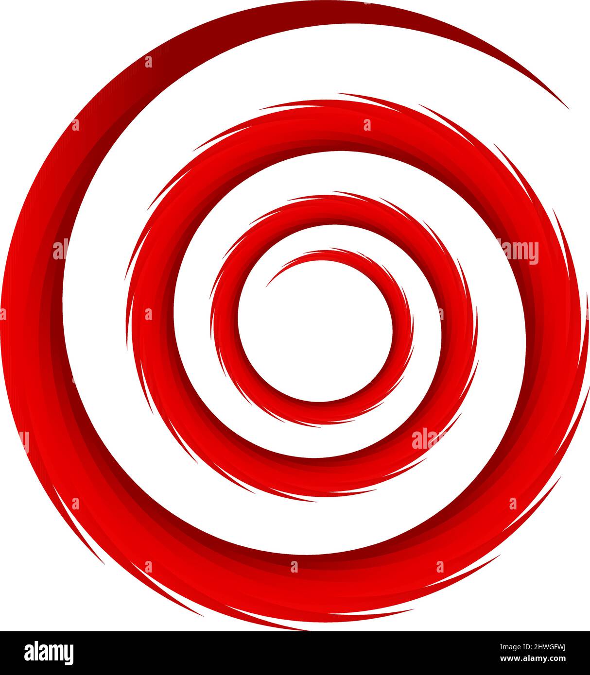 Spiral, swirl and twirl, whirl element. Whirlpool, whirlwind segmented ...