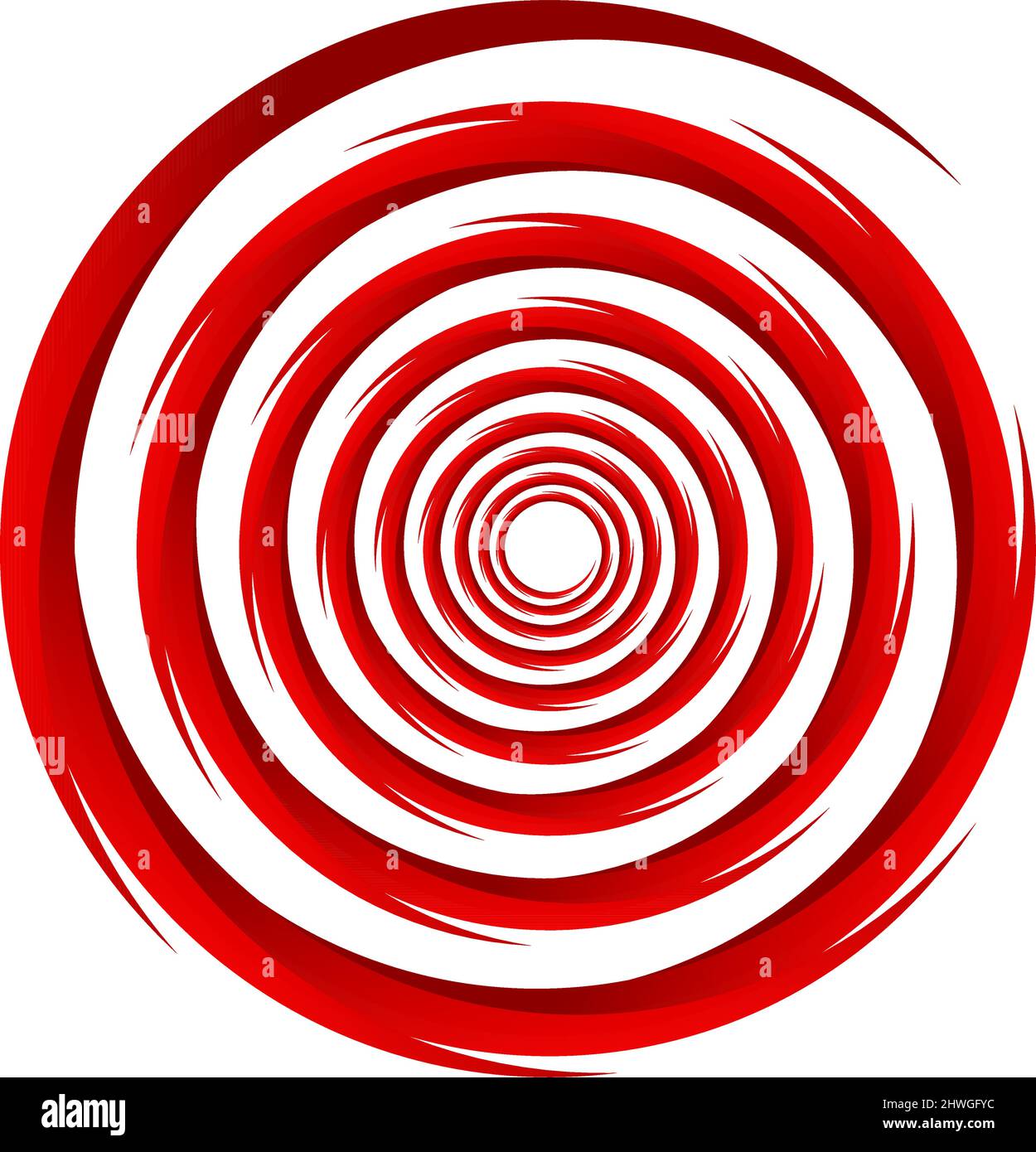 Spiral, swirl and twirl, whirl element. Whirlpool, whirlwind segmented ...