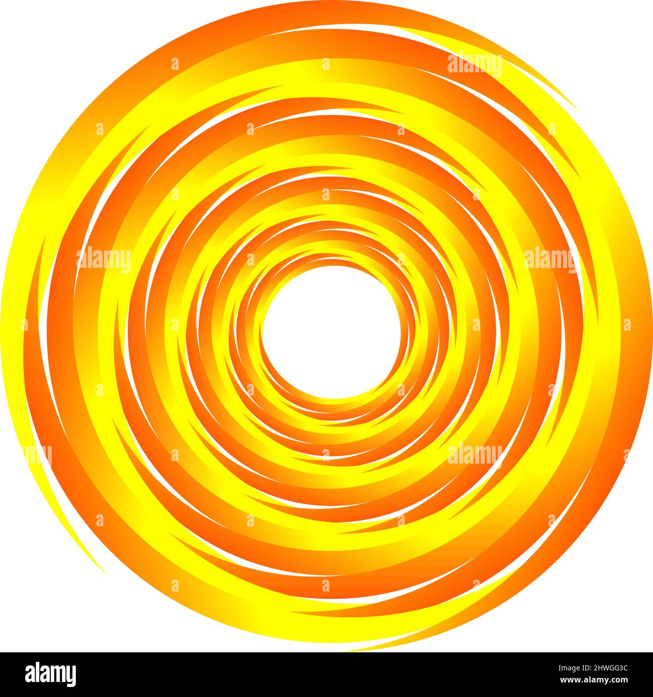 Spiral, swirl and twirl, whirl element. Whirlpool, whirlwind segmented ...