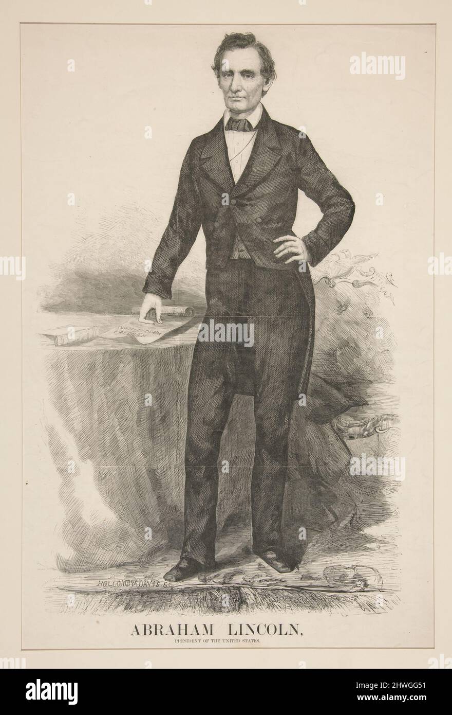 Abraham Lincoln, President of the United States. Artist: Holcomb ...
