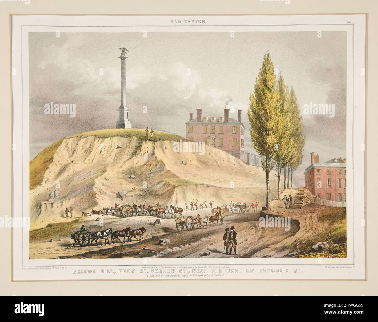 Old Boston: Beacon Hill, from Mt. Vernon St., Near the head of Hancock ...