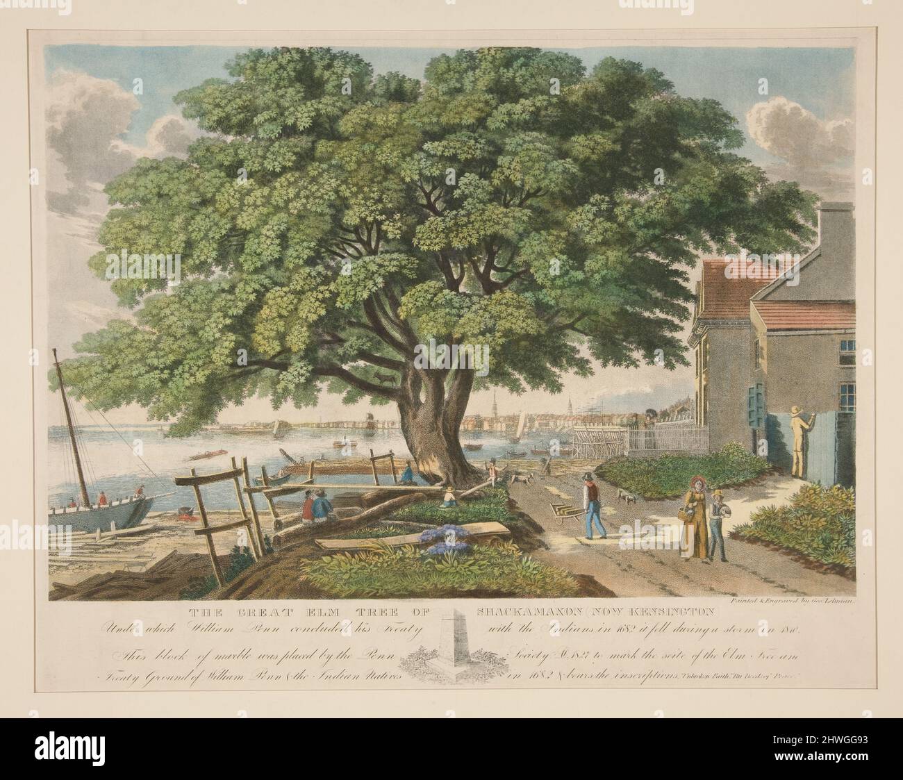 The Great Elm Tree of Shackmaxon Now Kensington [Philadelphia]. Artist ...